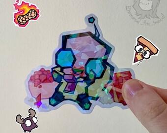 Invader Zim Gir Holo Vinyl Sticker - Etsy