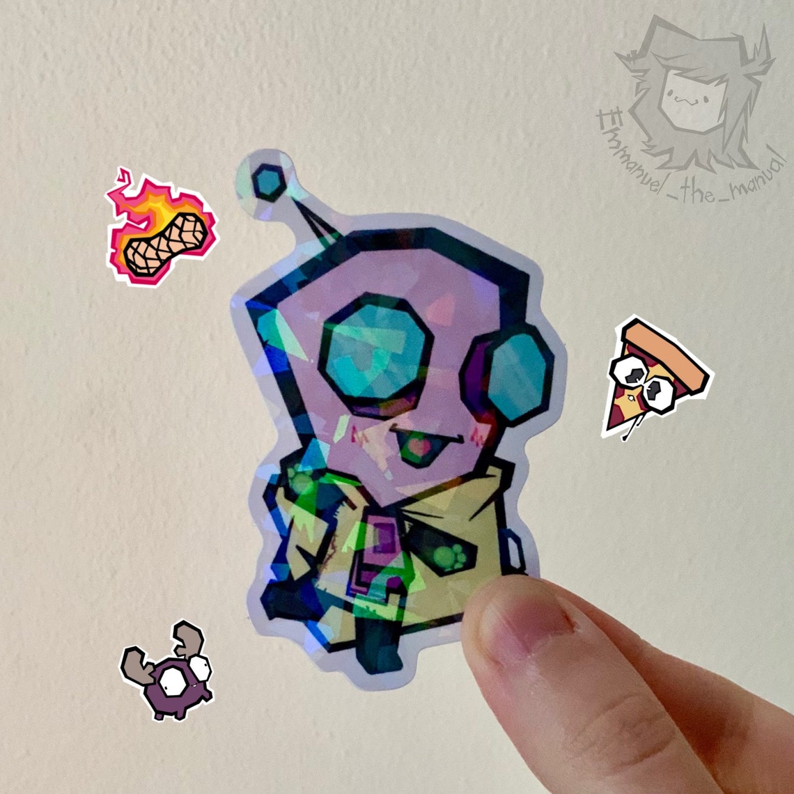 Invader Zim Gir Holo Vinyl Sticker - Etsy