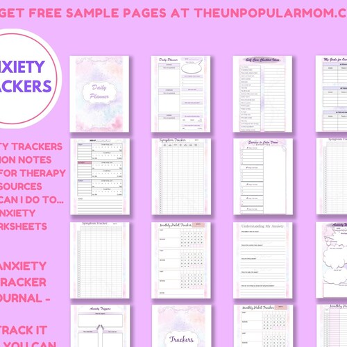 ANXIETY TRACKER Workbook/journal All in One the Most - Etsy