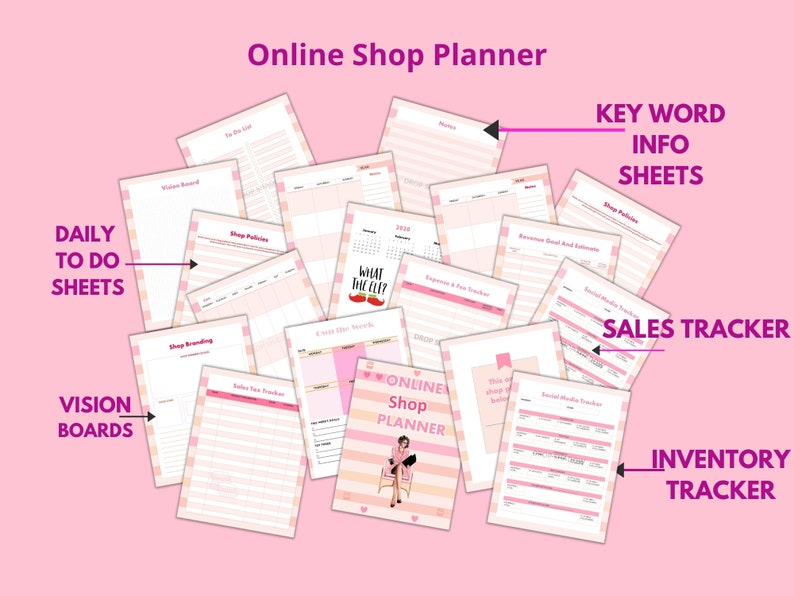 Etsy Shop Business Planner Fillable Printable Etsy Shop Planner Digital ...