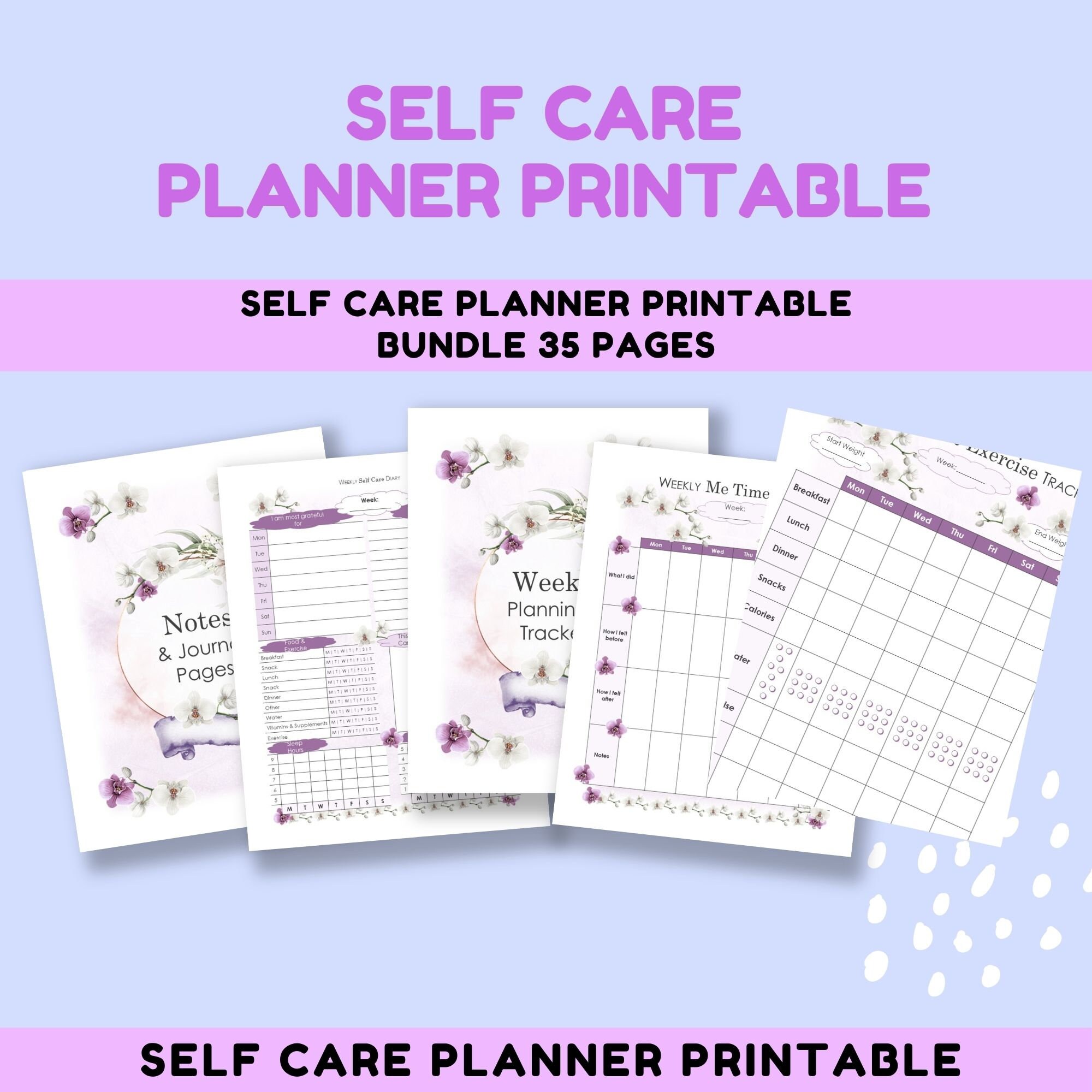 Self Care Planner/monthly Trackers/inspiration Board/resources Page/to ...