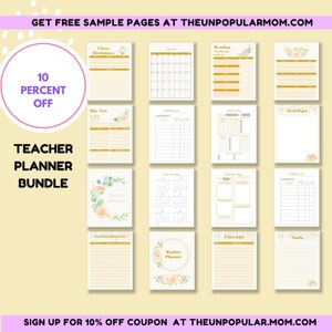 TEACHER PLANNER 2021, Fillable Lesson Planner. Printable Pdf, Academic ...