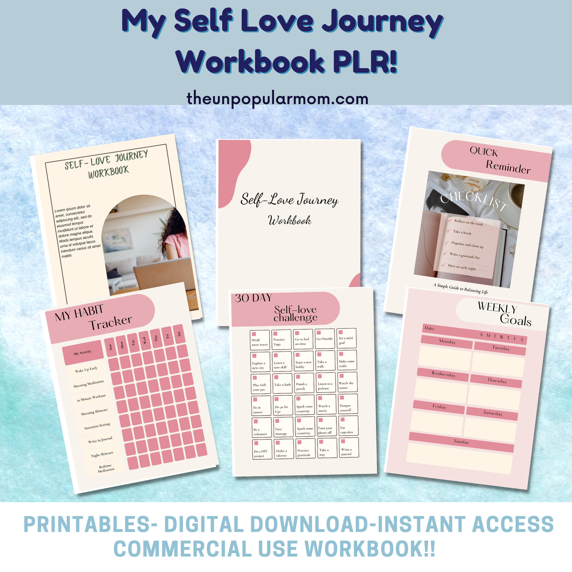 PLR My Self-love Journey Workbook Commercial Use } Rebrand and Resell ...