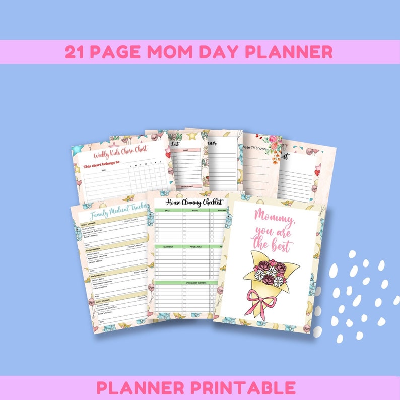 The Ultimate Mom's Complete Life Planner| 40 PAGE MOMMY Day Planner ...