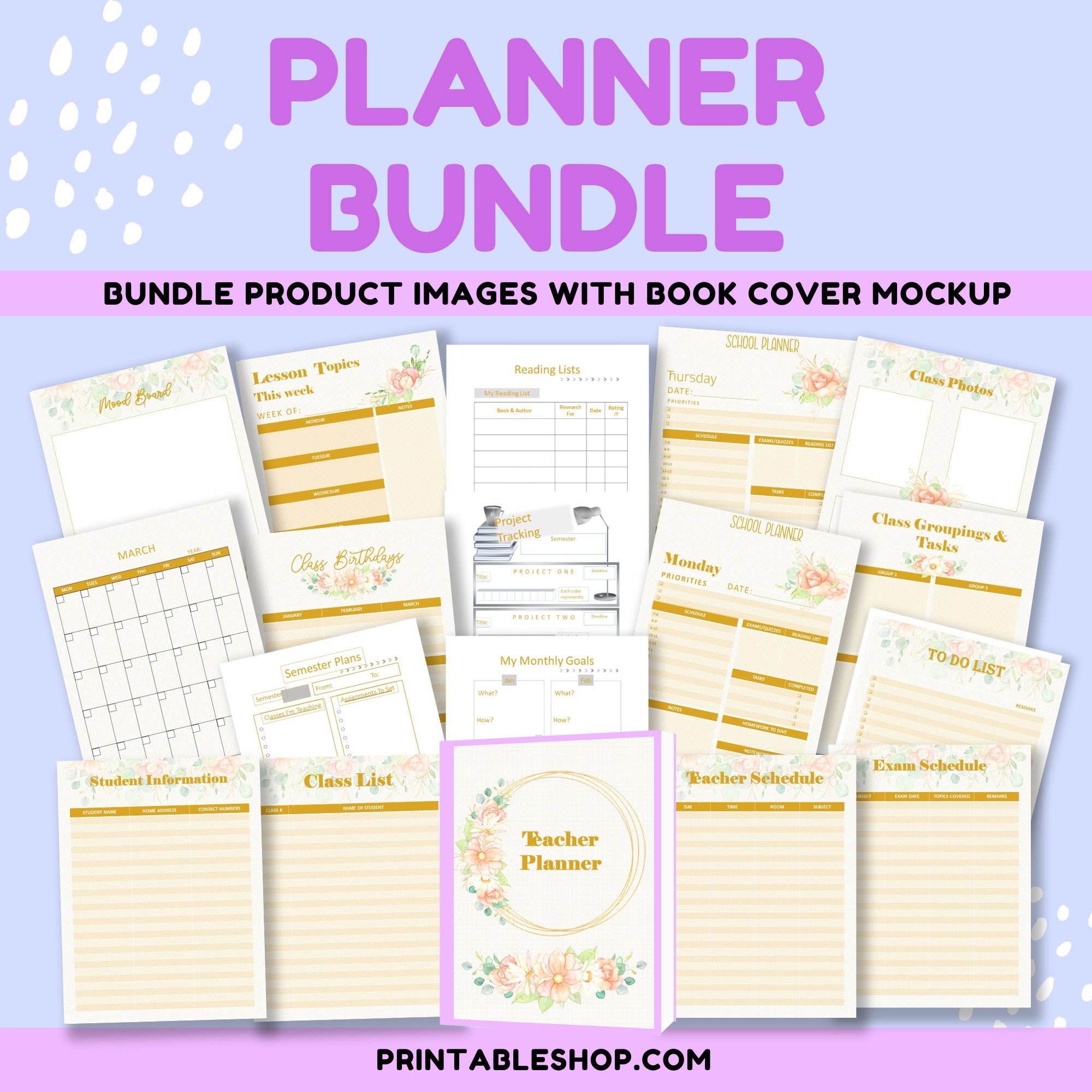 TEACHER PLANNER 2021 Fillable Lesson Planner. Printable Pdf - Etsy