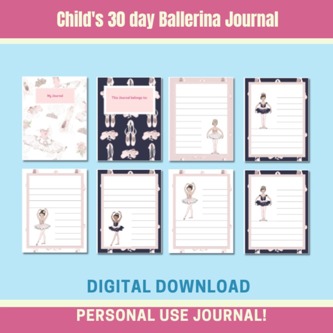 Ballerina Journal for Children - Etsy