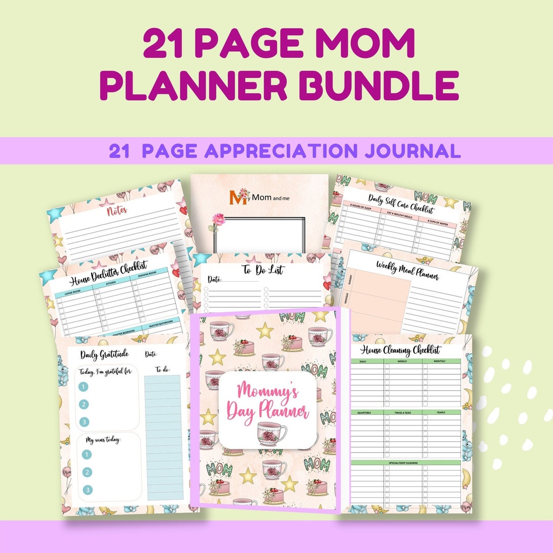 The Ultimate Mom's Complete Life Planner 40 PAGE MOMMY Day Planner ...