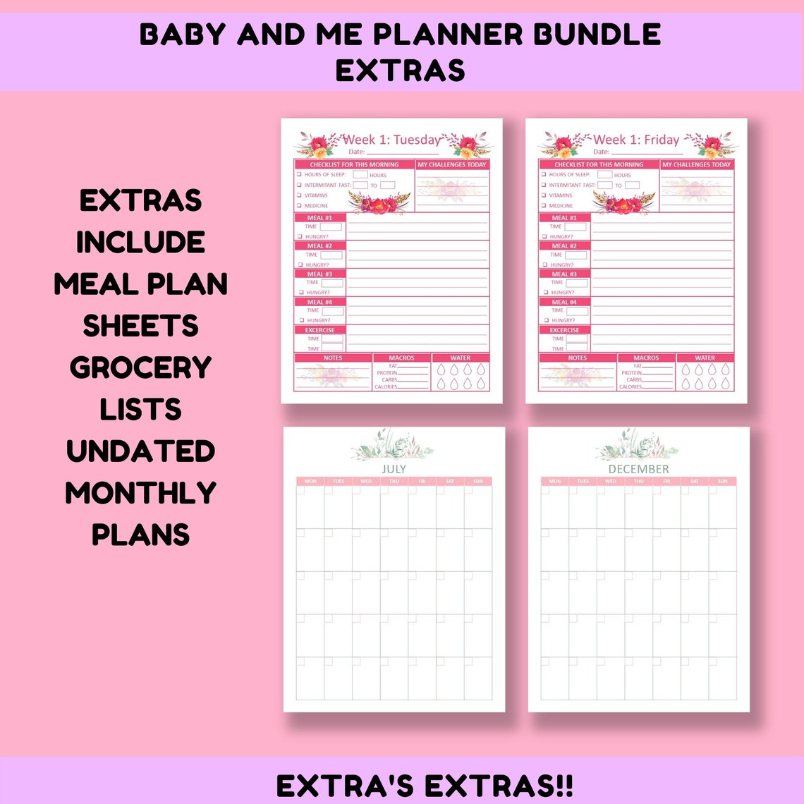 Baby and Me Pregnancy Planner 2-pack Birth Plan Appointments - Etsy