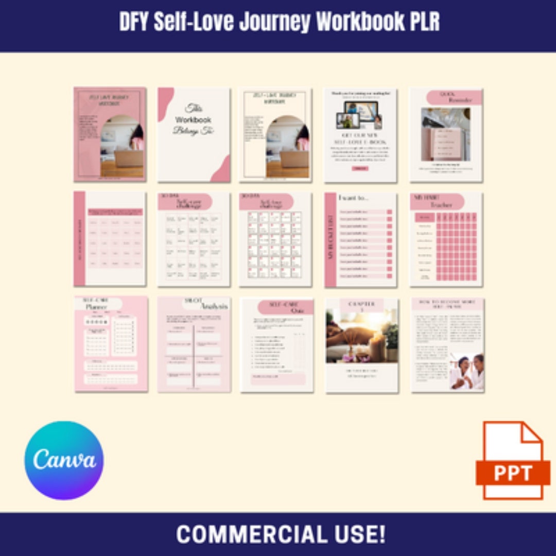 PLR My Self-love Journey Workbook Commercial Use } Rebrand and Resell ...