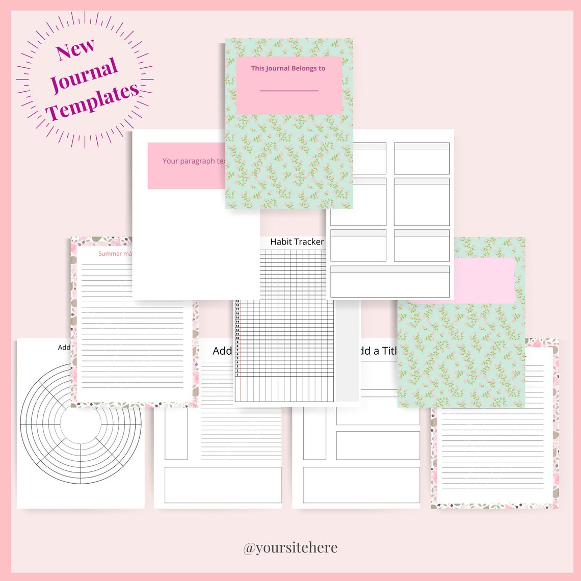 Commercial Use Canva Journal Template, Editable Journaling Kit ...