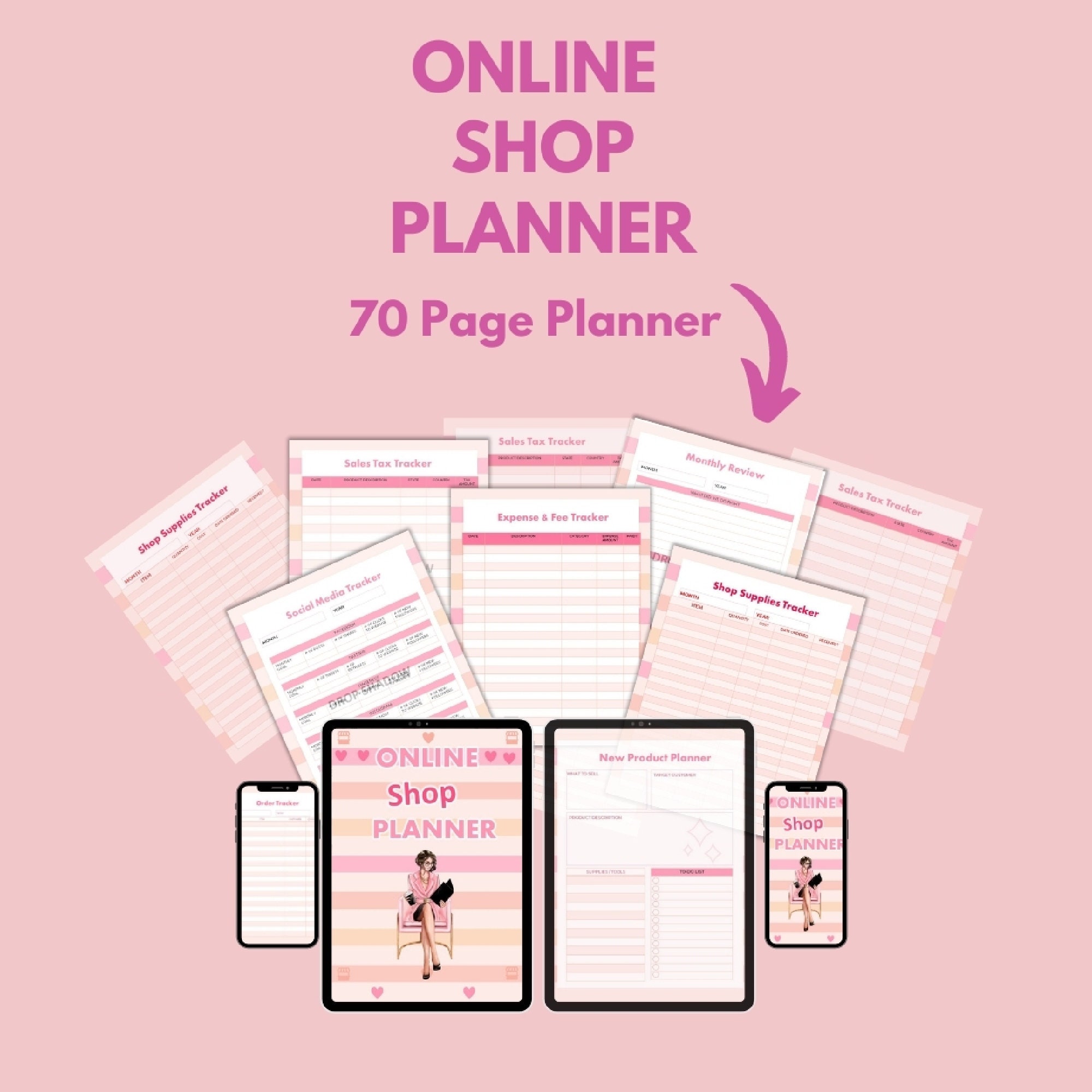 Etsy Shop Business Planner Fillable Printable Etsy Shop Planner Digital ...