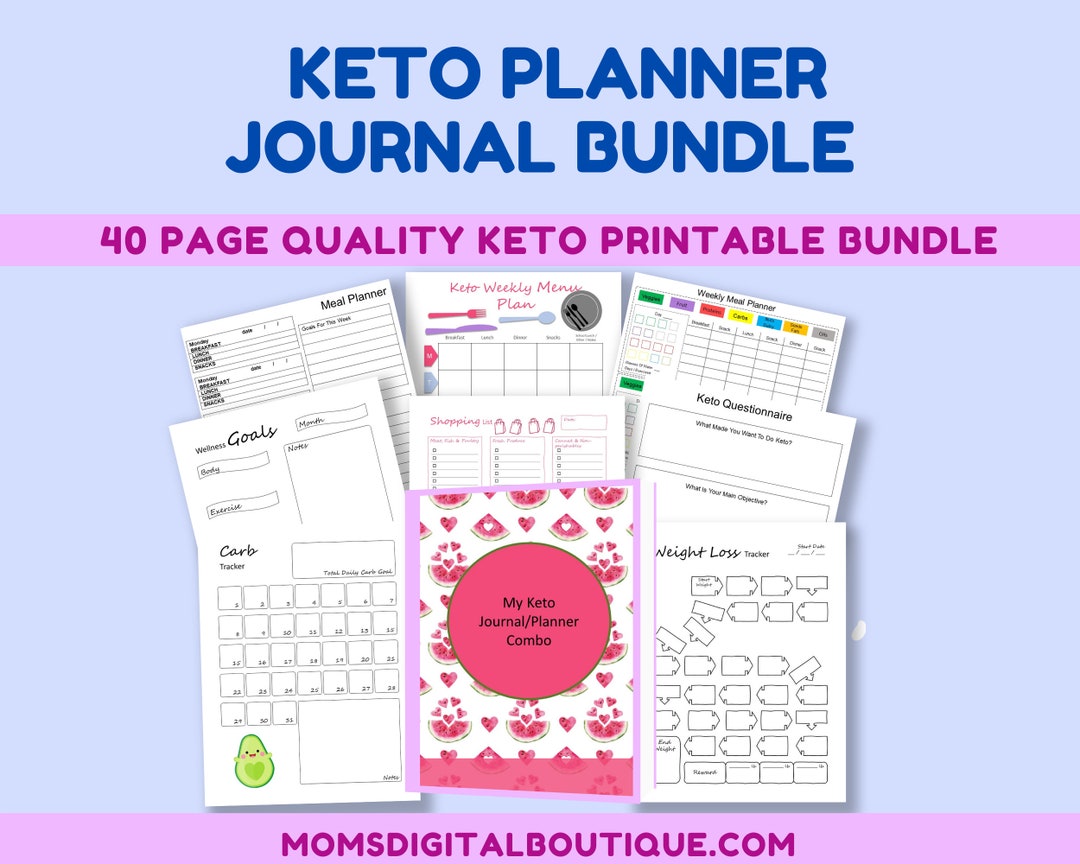 KETO PLANNER FILLABLE! Keto Planner/journal Fillable From Your Laptop ...