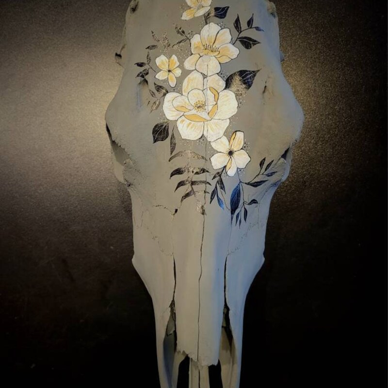 Painted Skull - Etsy