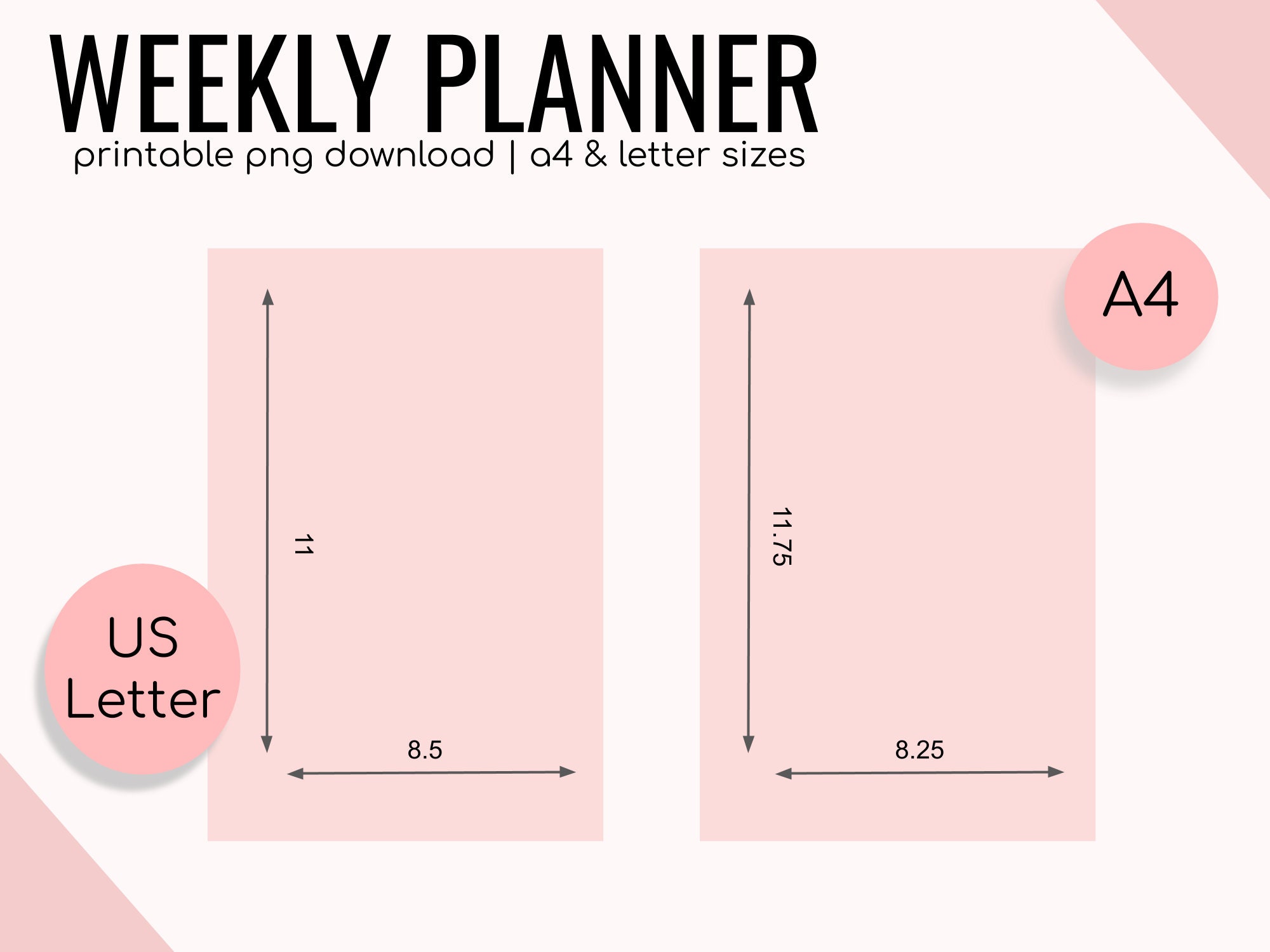 Undated Weekly Planner | Weekly Planner Printable | Weekly Schedule ...