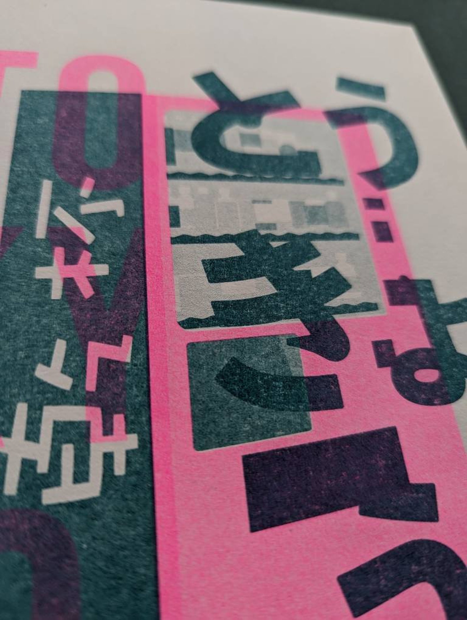 Tokyo A5 Risograph Print Neon Pink Japan Picture - Etsy