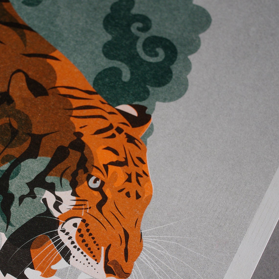 Tiger Donation A4 Risograph Print - Animal Picture - Big Cats ...