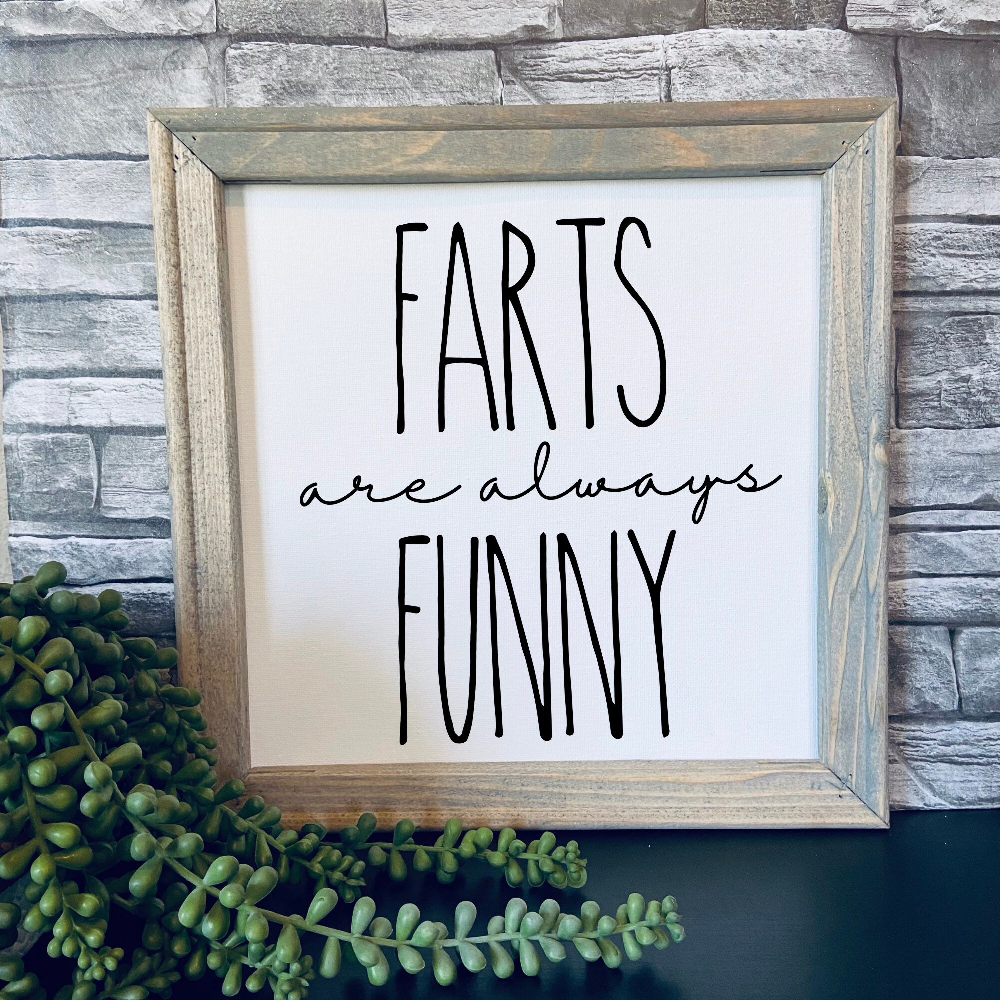 Snarky Bathroom Sign Funny Bathroom Sign Reverse Canvas - Etsy