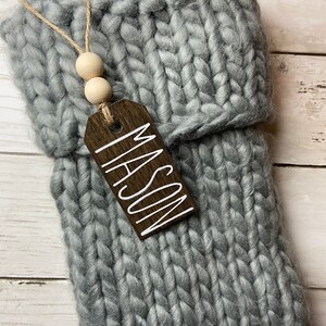 Rae Dunn Inspired Name Tags | Personalized Wood Stocking Tags ...