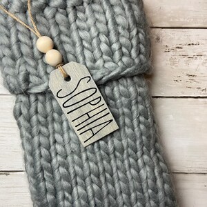 Rae Dunn Inspired Name Tags | Personalized Wood Stocking Tags ...