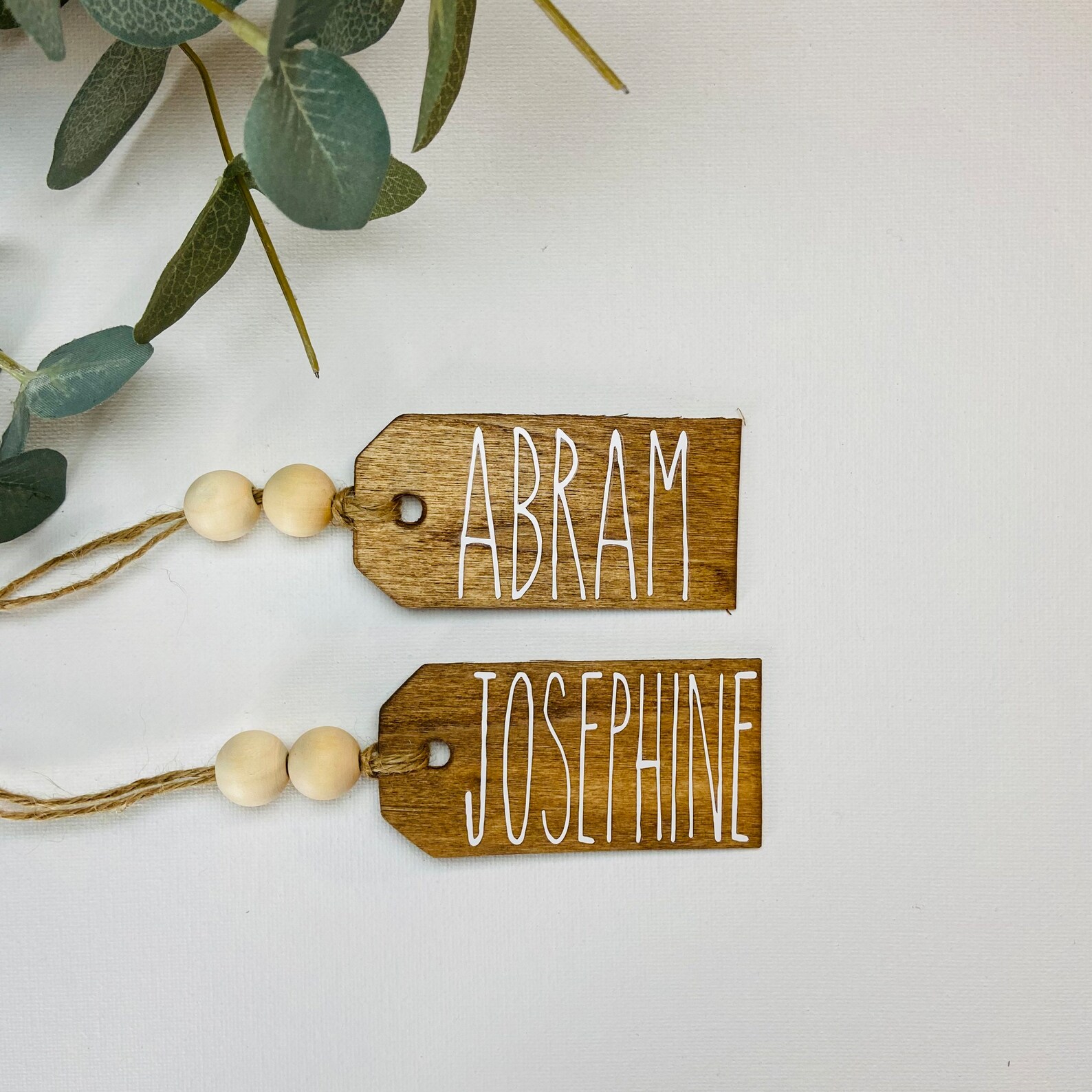 Rae Dunn Inspired Name Tags Personalized Wood Stocking Tags - Etsy