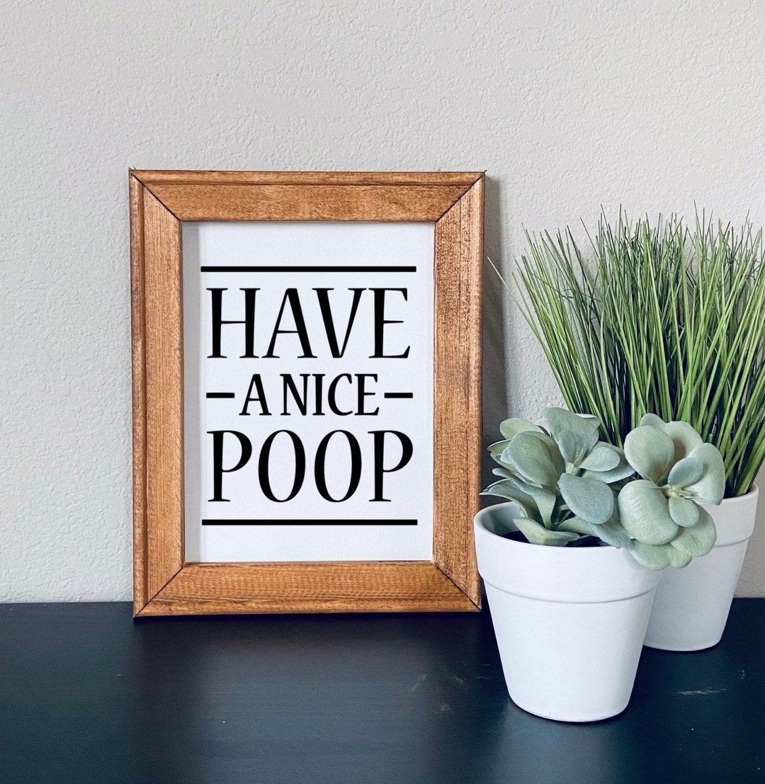 Have a Nice Poop 8x10 Reverse Canvas Sign Funny Bathroom - Etsy