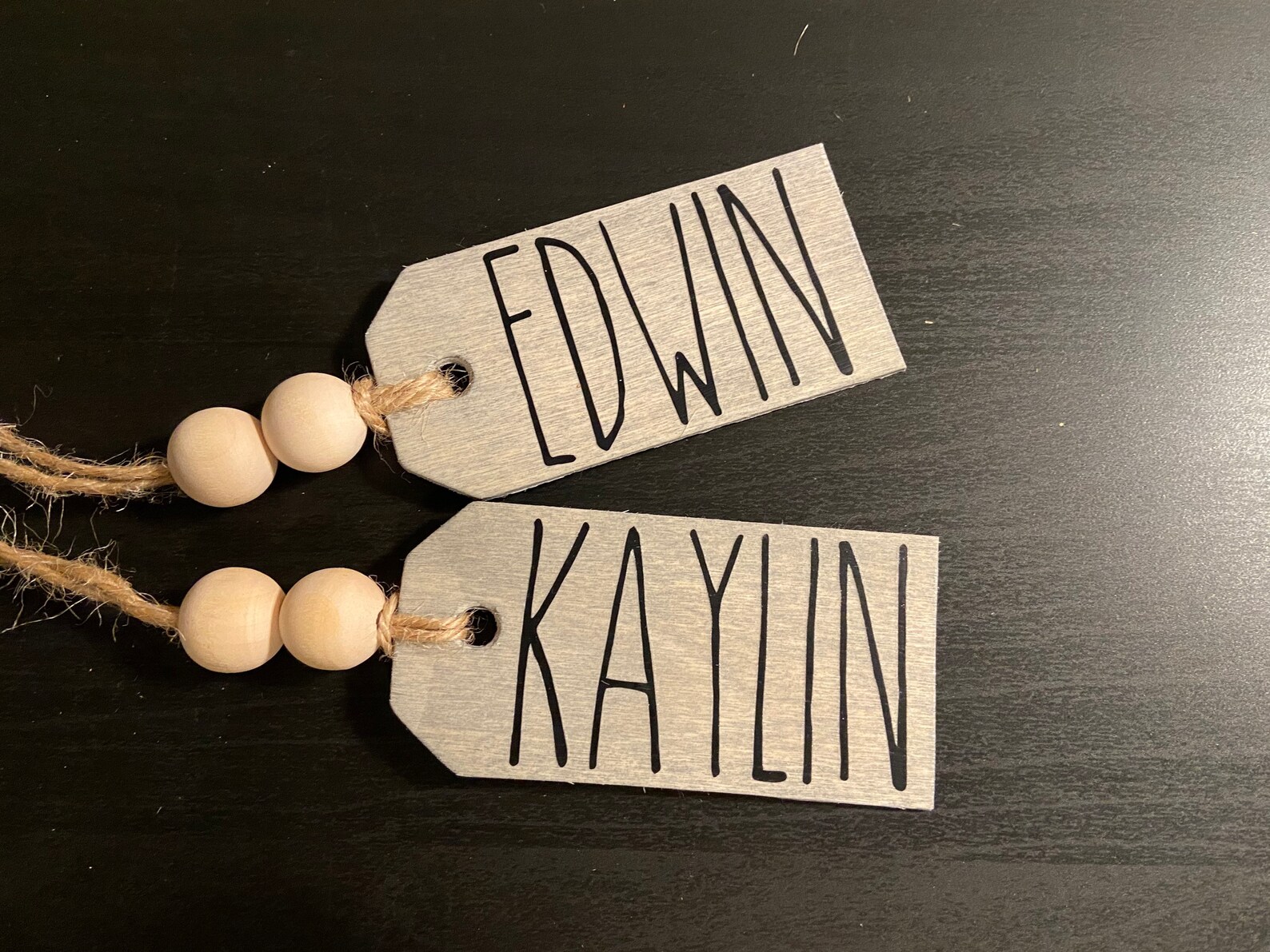 Rae Dunn Inspired Name Tags Personalized Wood Stocking Tags - Etsy
