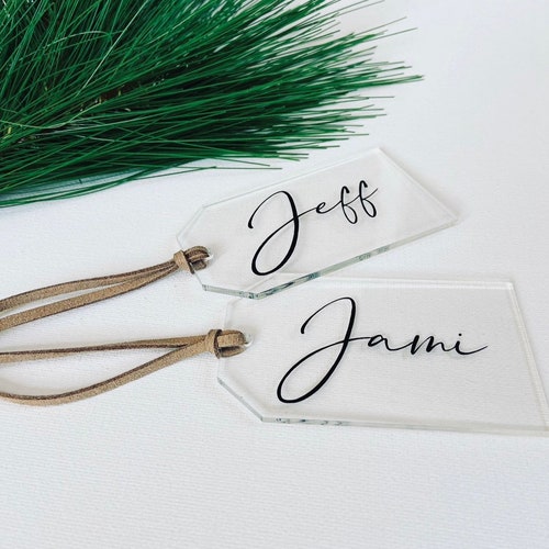 Personalized Acrylic Tag Name Tag Custom Name Tag Modern - Etsy