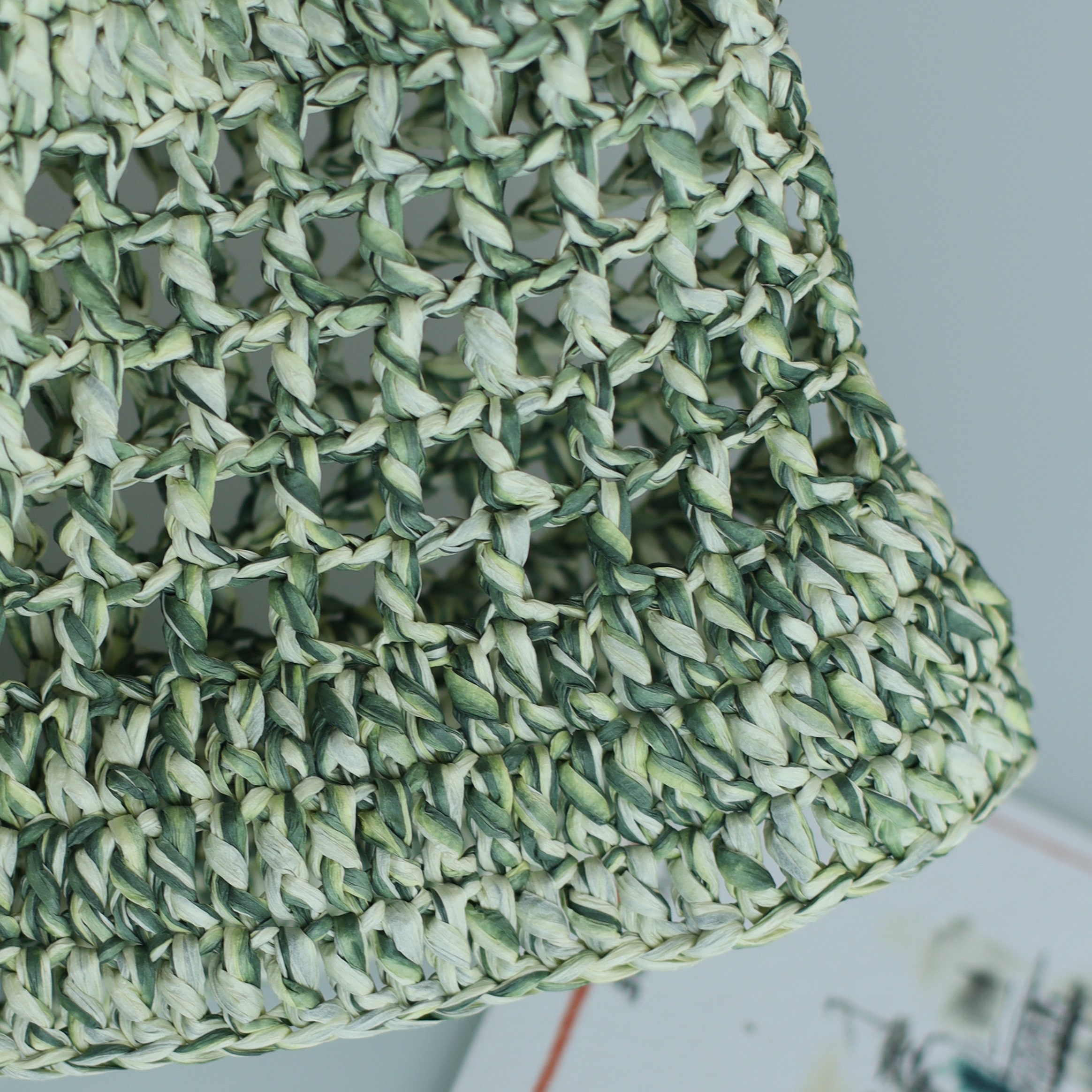 Crochet Hat PATTERN, Raffia Net Hat Tutorial, Sunhat Crochet Pattern ...