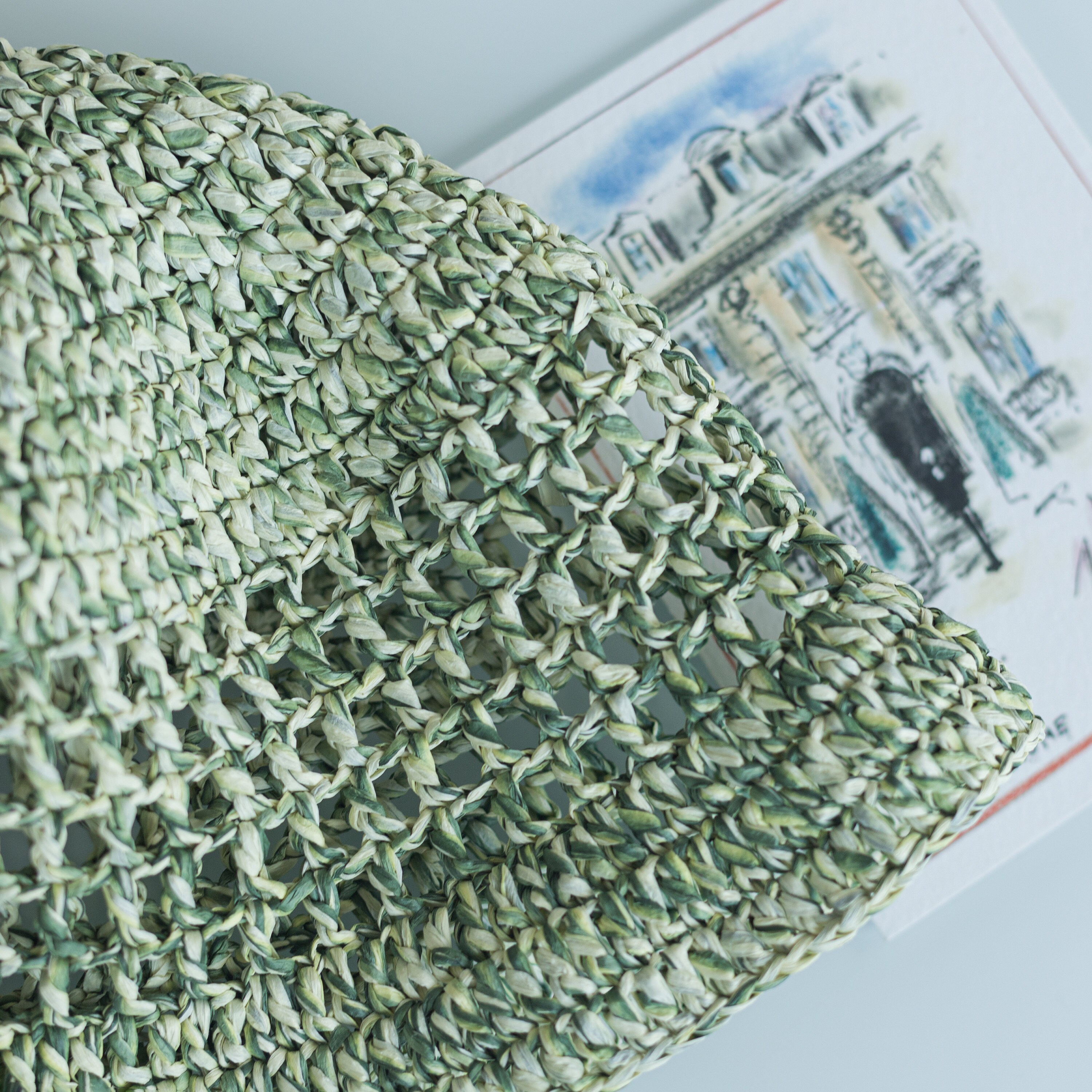 Crochet Hat PATTERN, Raffia Net Hat Tutorial, Sunhat Crochet Pattern ...