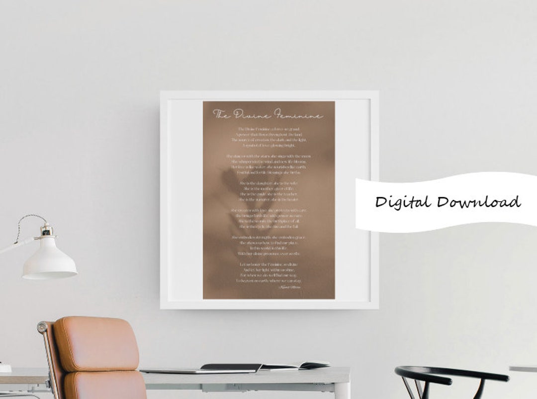 Divine Feminine Poem | Digital Download - Etsy