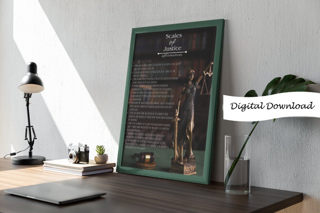 Scales of Justice Affirmations | Digital Download - Etsy