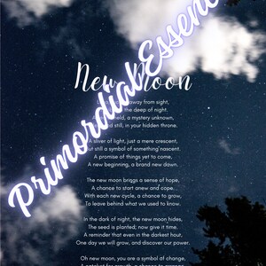New Moon Poem | Digital Download - Etsy