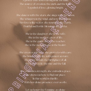 Divine Feminine Poem | Digital Download - Etsy