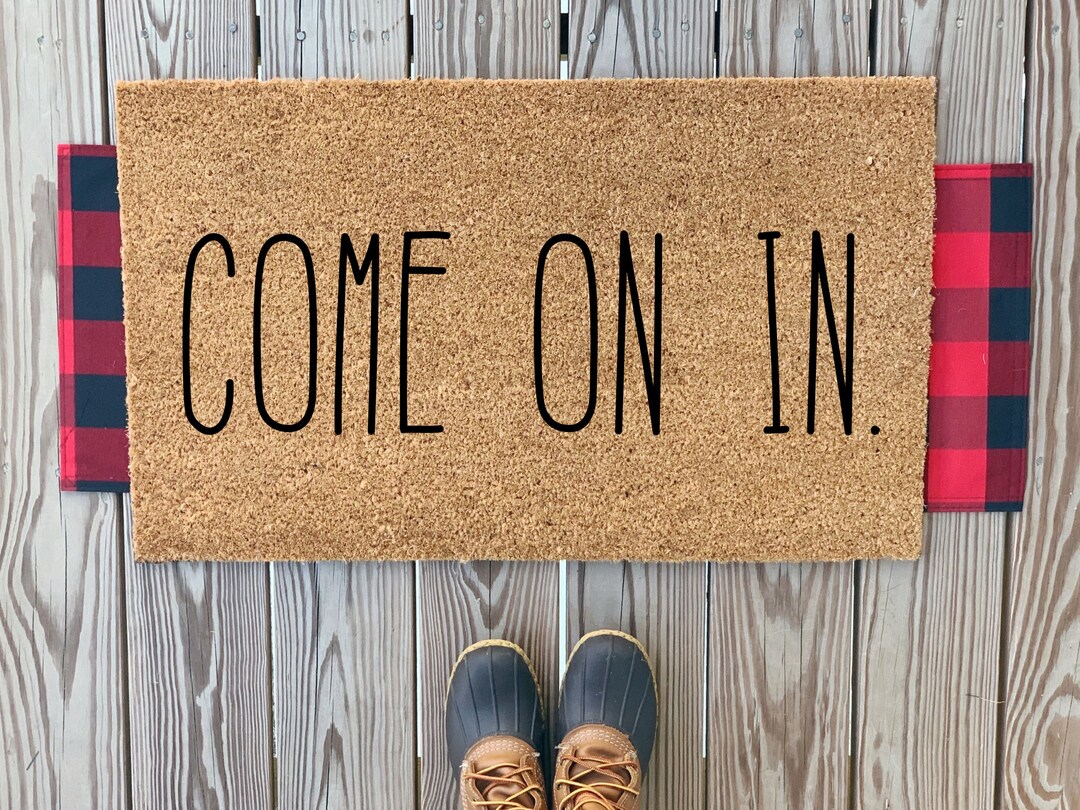 Please Come in Welcome Mat Come on in Doormat Simple - Etsy