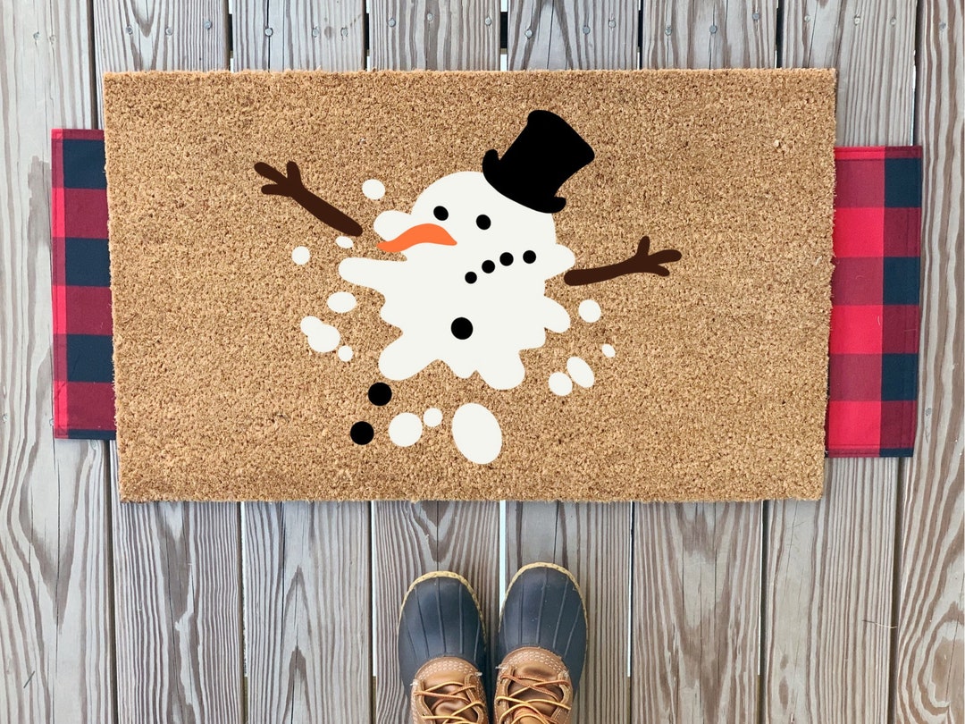 Melted Snowman Doormat | Frosty the Snowman | Winter Doormat ...