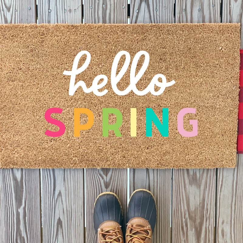 Spring Doormat - Etsy