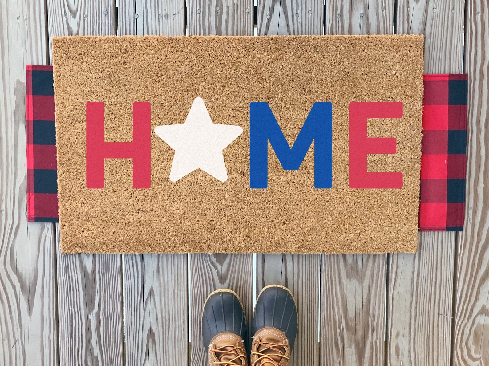 USA Home Doormat | Patriotic Welcome Mat | USA Themed Outdoor Doormat ...