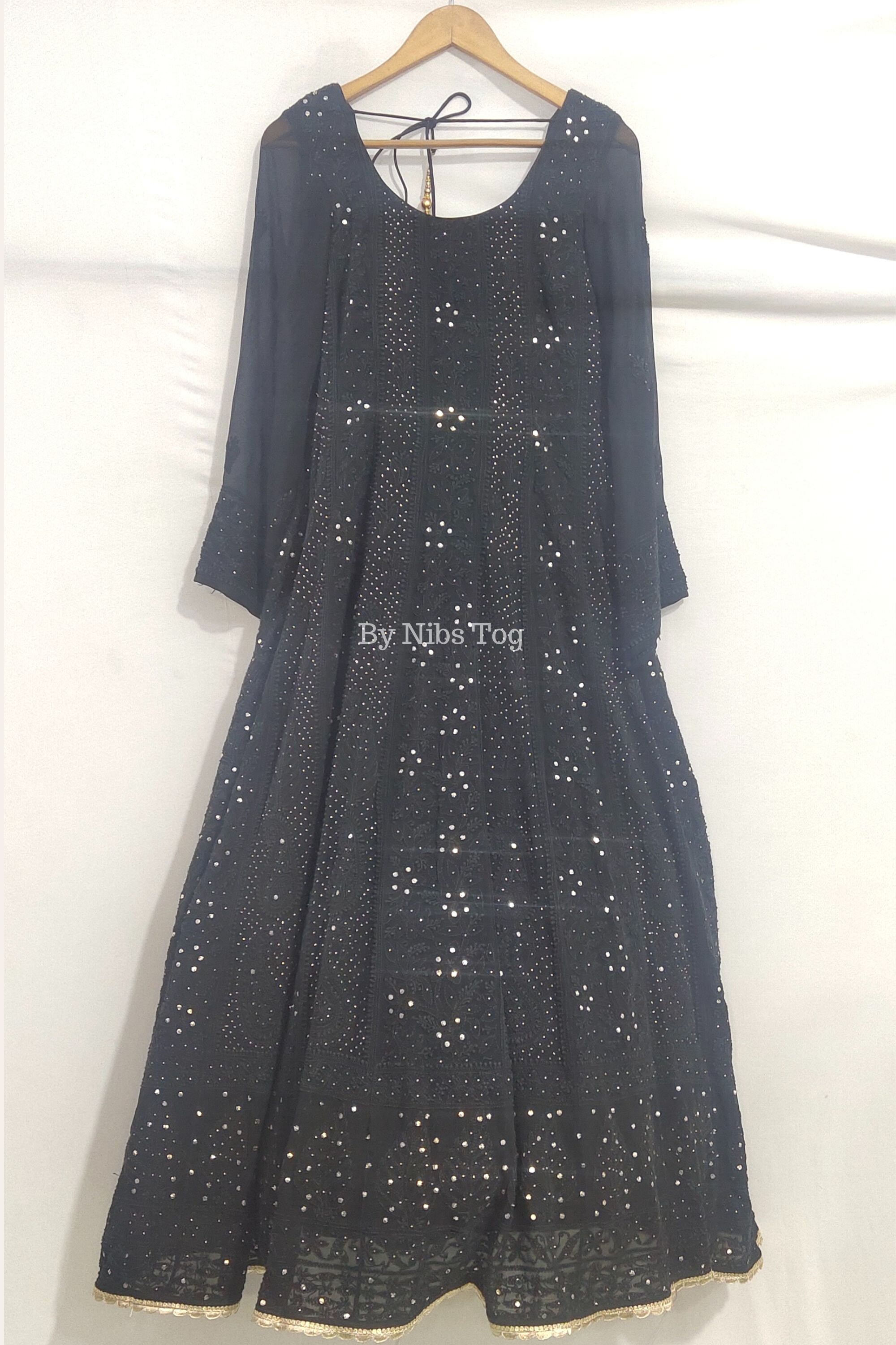 Nibs Tog Indian Wedding Chikankari Anarkali Suit, Premium Chikan ...