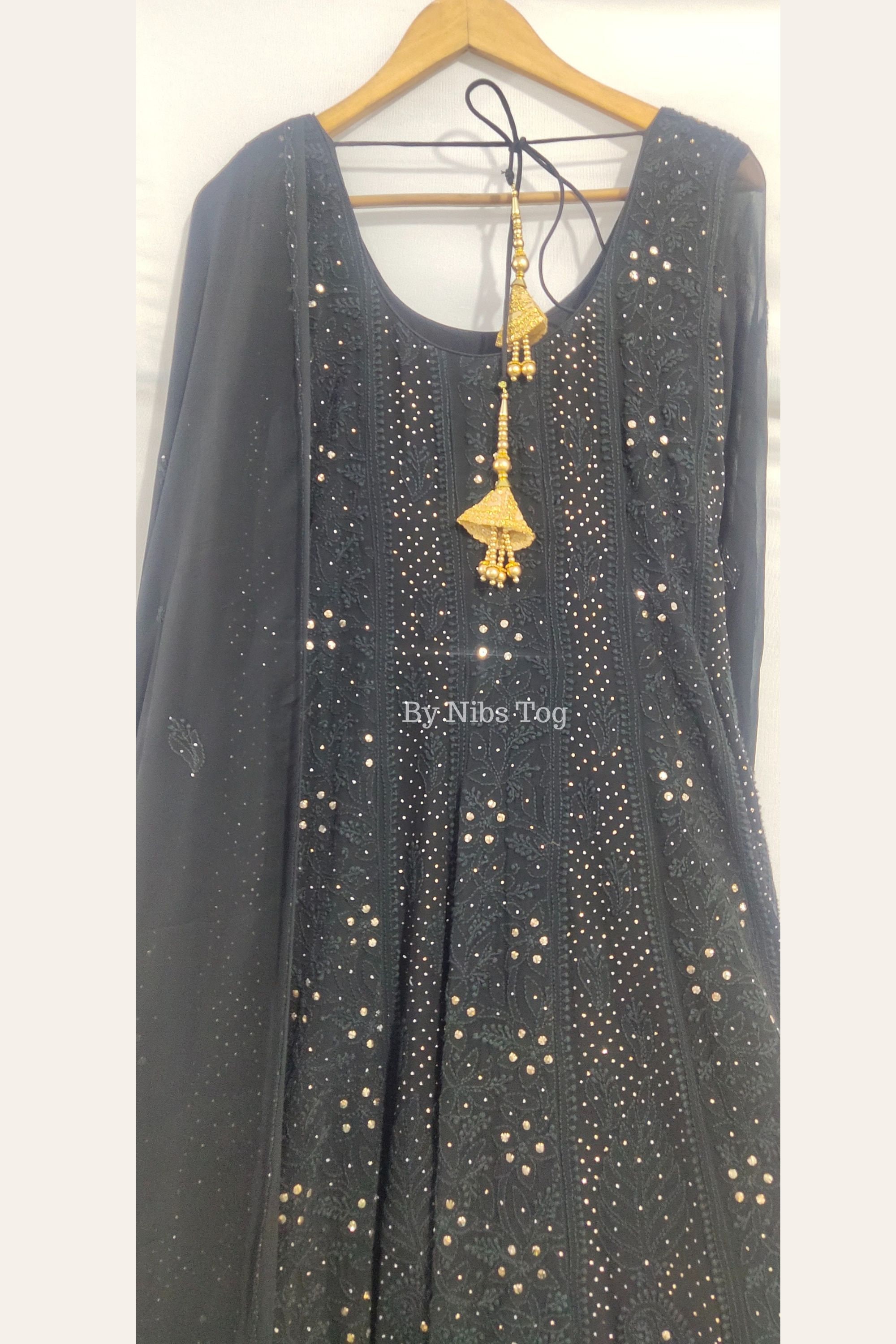Nibs Tog Indian Wedding Chikankari Anarkali Suit, Premium Chikan ...