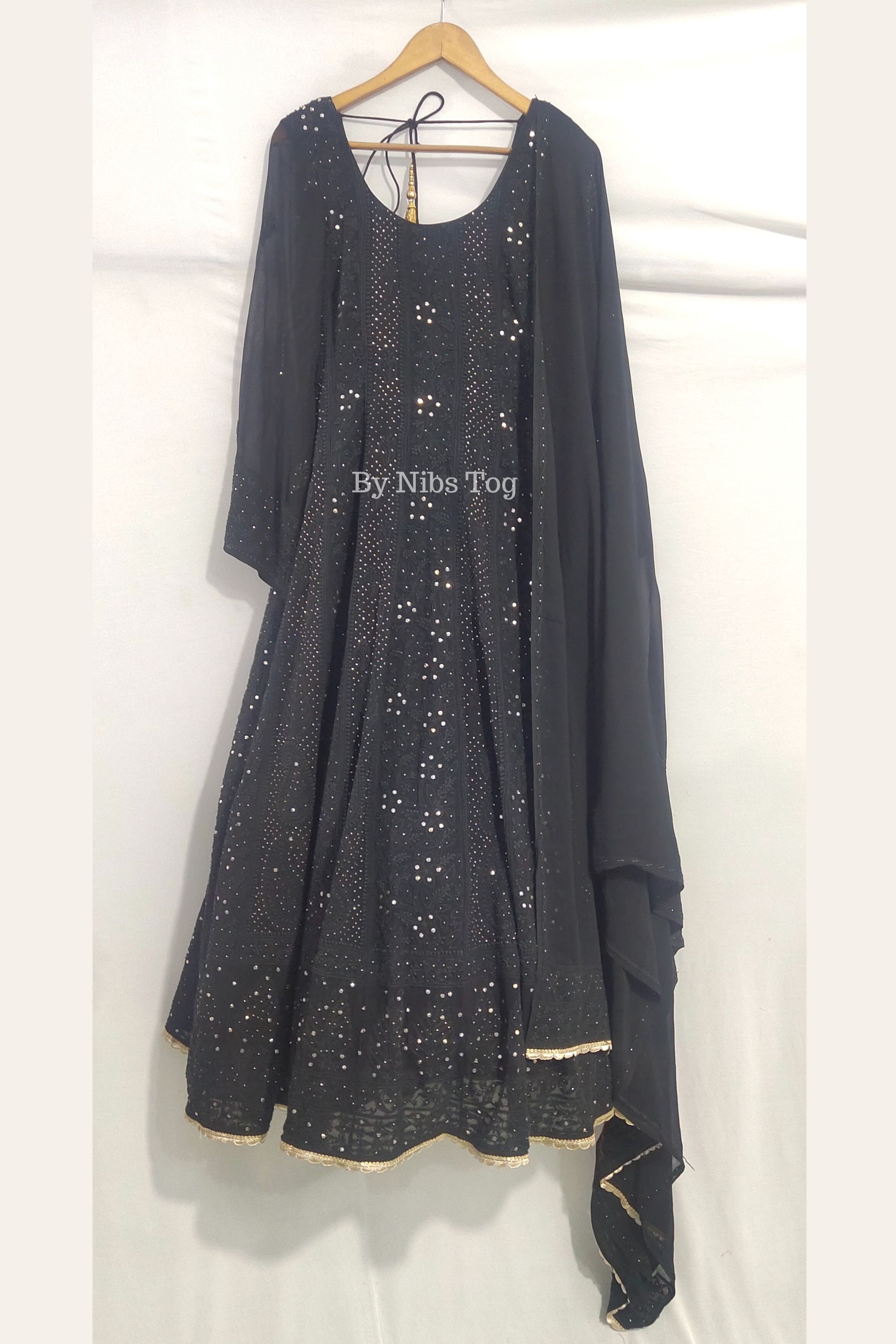Nibs Tog Indian Wedding Chikankari Anarkali Suit, Premium Chikan ...