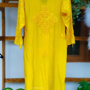 Muslin Cotton Chikankari Kurta for Women Indian Ethnic Wear Suit XS to ...
