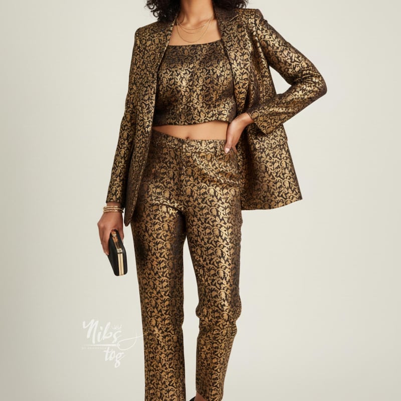 Brocade Jacket Set Dress - Etsy