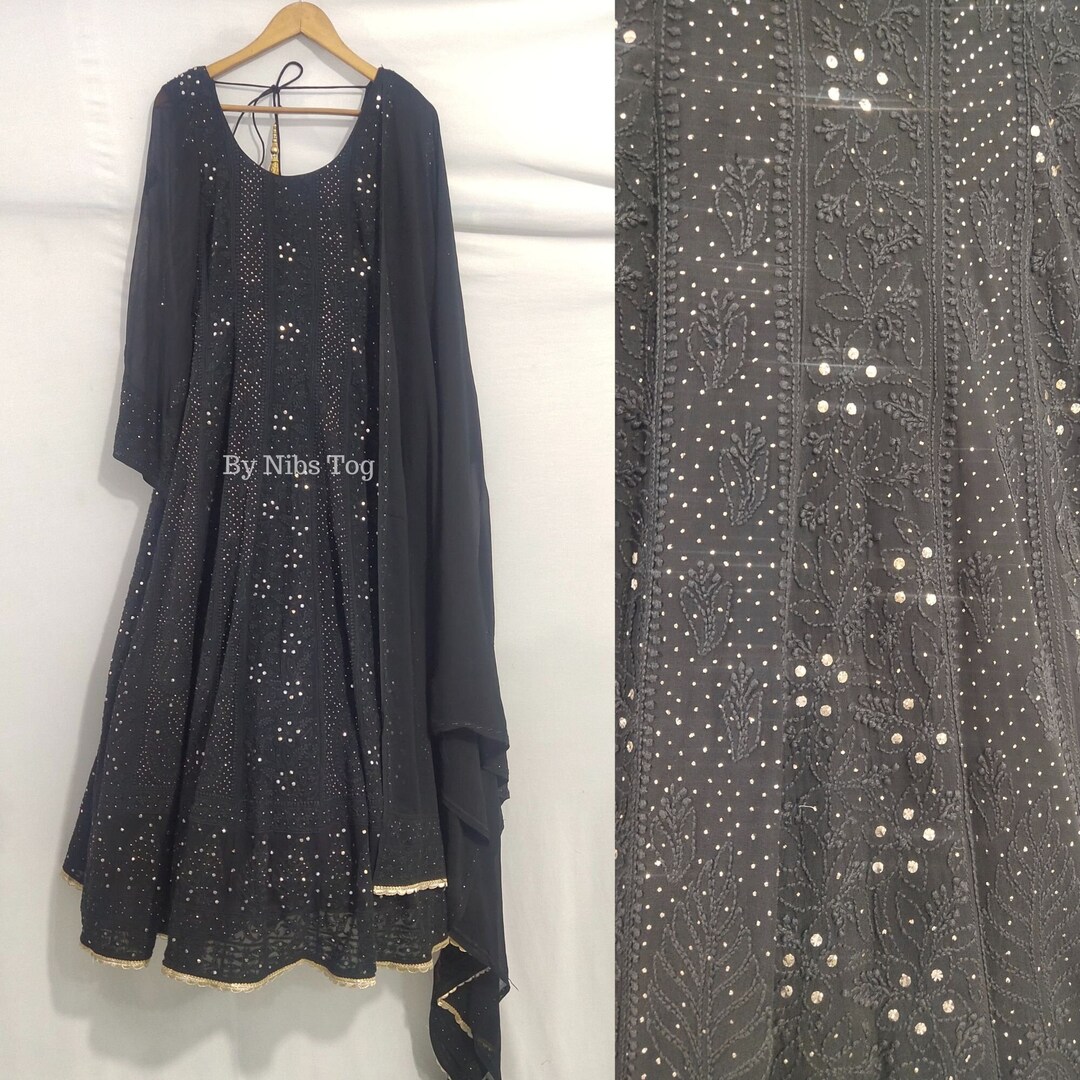 Nibs Tog Indian Wedding Chikankari Anarkali Suit, Premium Chikan ...