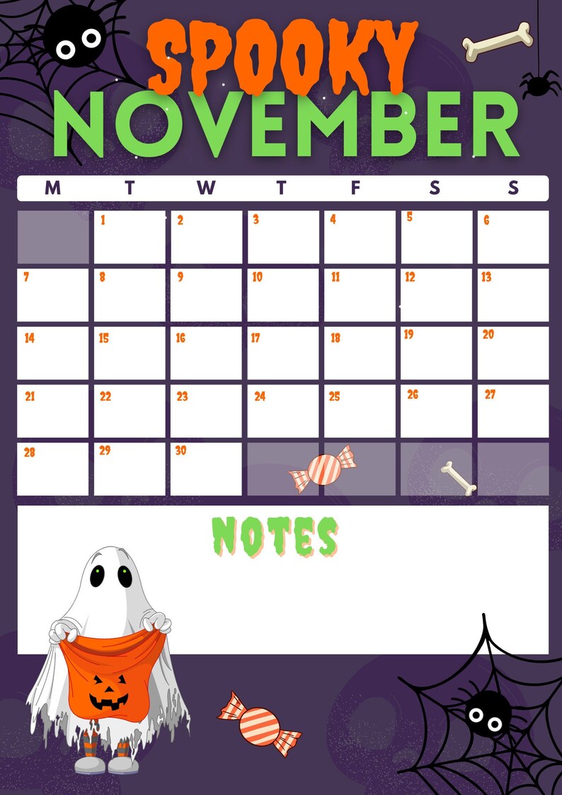 Halloween Themed November Planner - Etsy