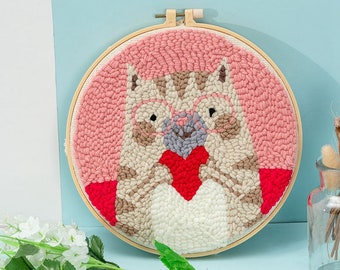 Punch Needle Cat | Etsy