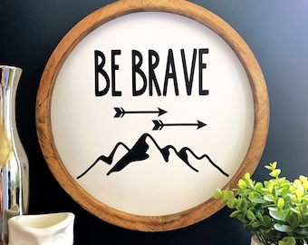Be Brave Little One Wooden Sign / Be Brave Little One / Woodland ...