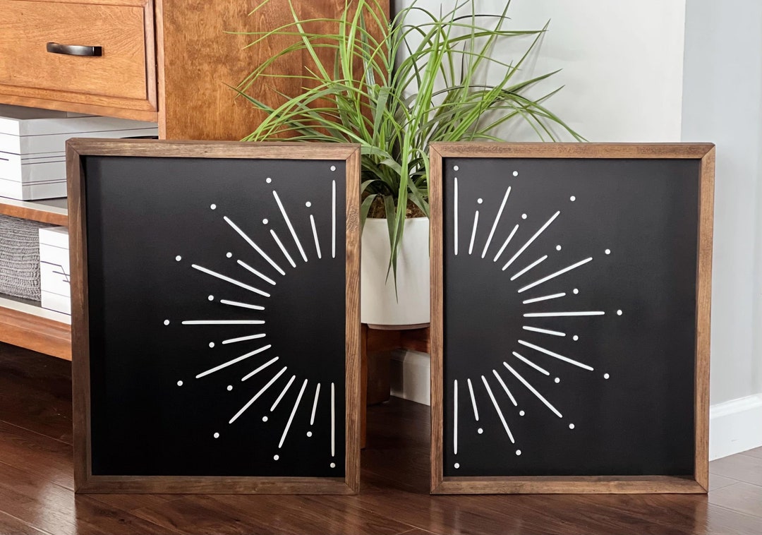 Two Halves Sun Rays Sign ONE SIGN ONLY, Home Decor, Farmhouse Wall Art ...