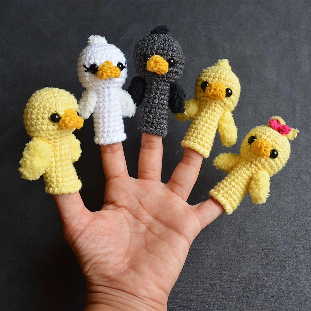 Funny Finger Puppets - Ugly Duckling (5 Figures) - Etsy