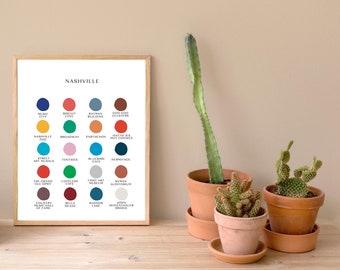Georgetown DC Color Palette Print Georgetown Neighborhood - Etsy