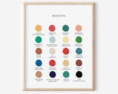 Boston Color Palette Print - Etsy